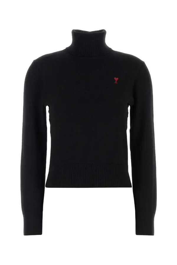 AMI Paris Wool Sweater - Black