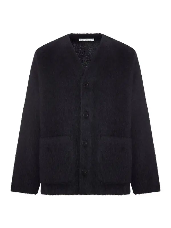Our Legacy Mohair Wool Cardigan - Black