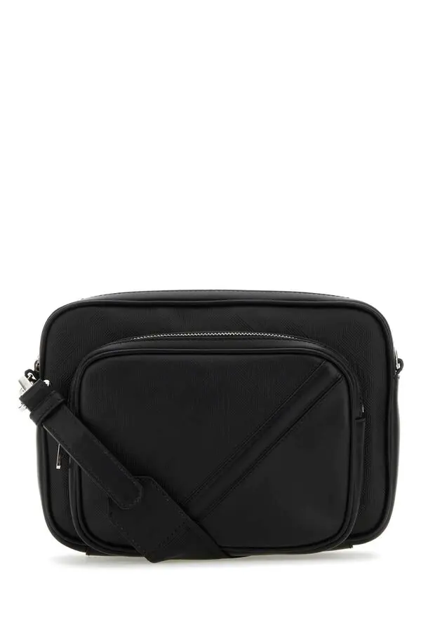 Fendi Leather Camera Case Duo Crossbody Bag - Black