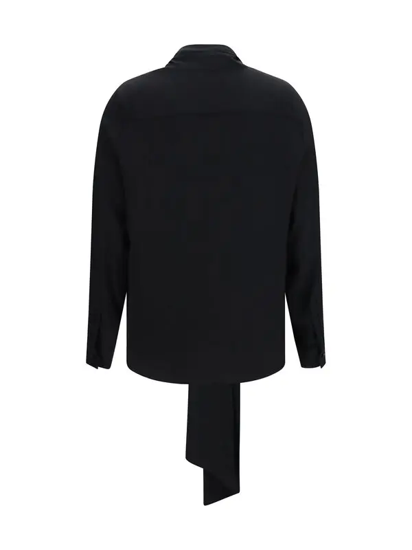 Burberry Silk Blouse With Embroidered Logo