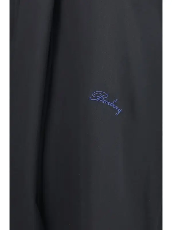 Burberry Silk Blouse With Embroidered Logo