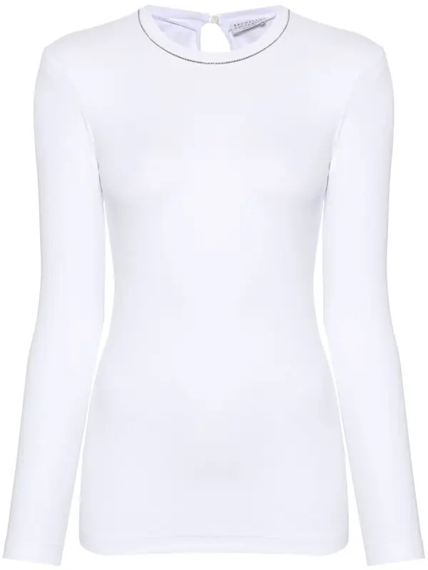 Brunello Cucinelli Beaded Trim Pullover - Multicolor