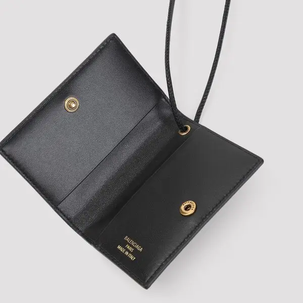 Balenciaga Passport Card Holder Keyring - Black