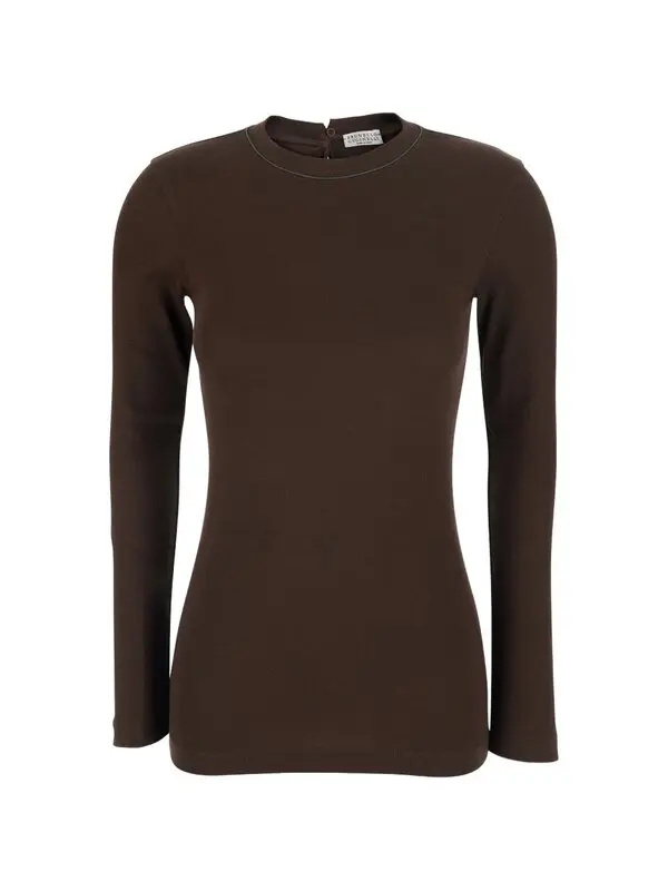 Brunello Cucinelli Cotton Crewneck Sweater - Multicolor