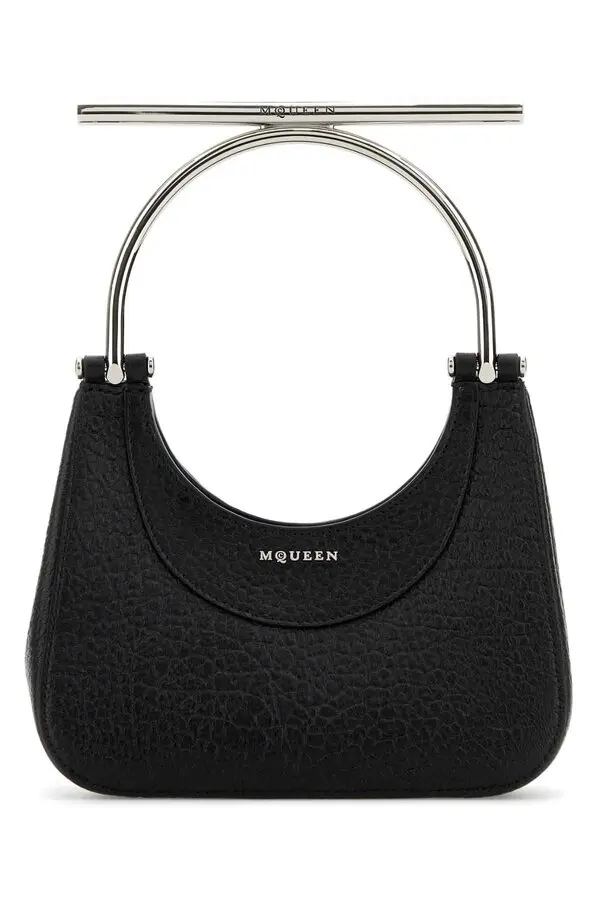 Alexander McQueen Leather Mini Cross-bar Handbag