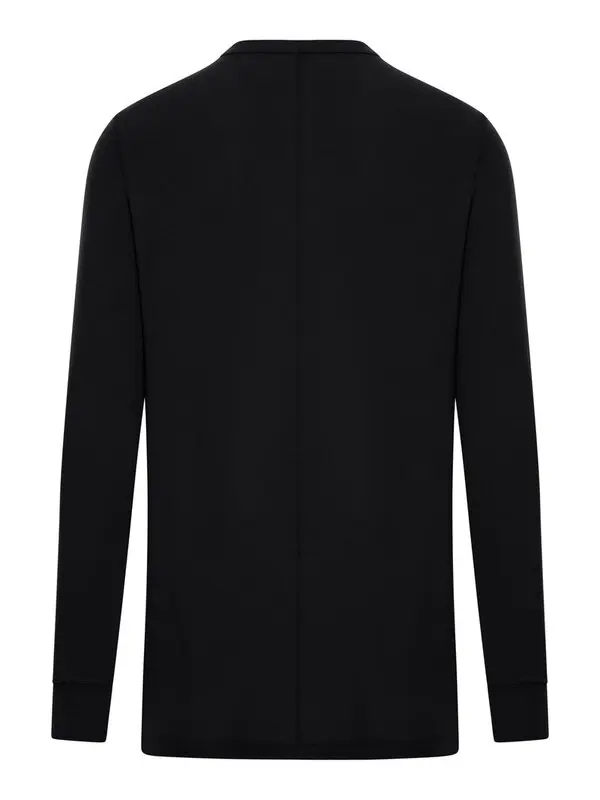 Rick Owens Long-sleeved Cotton Jersey T-shirt - Black