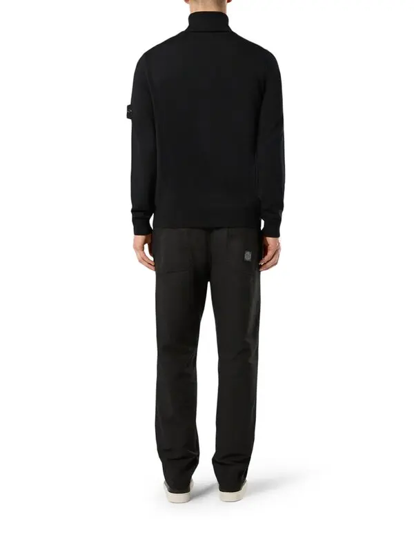 Stone Island Compass Logo Turtleneck Sweater