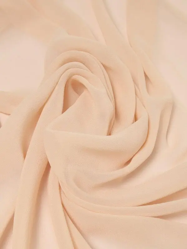 Max Mara Silk Georgette Stole - Cream