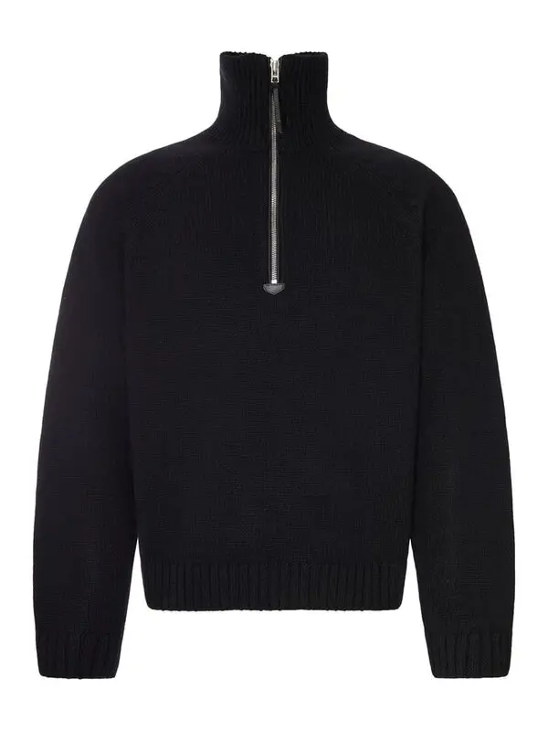 TOM FORD Cashmere Wool Half-zip Sweater - Black
