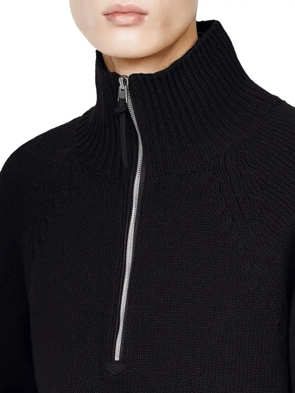 TOM FORD Cashmere Wool Half-zip Sweater - Black