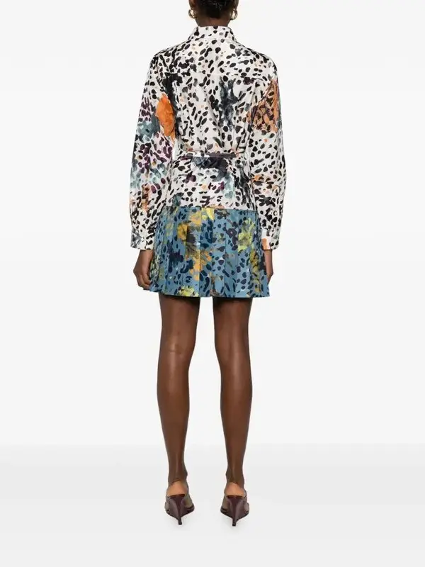 Fendi Falena Print Silk Dress - Multicolor