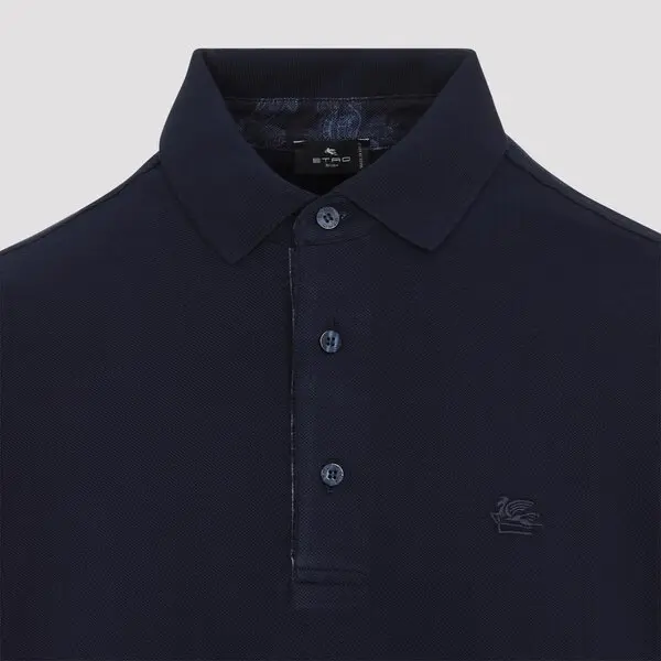 Etro Roma Printed Detail Polo