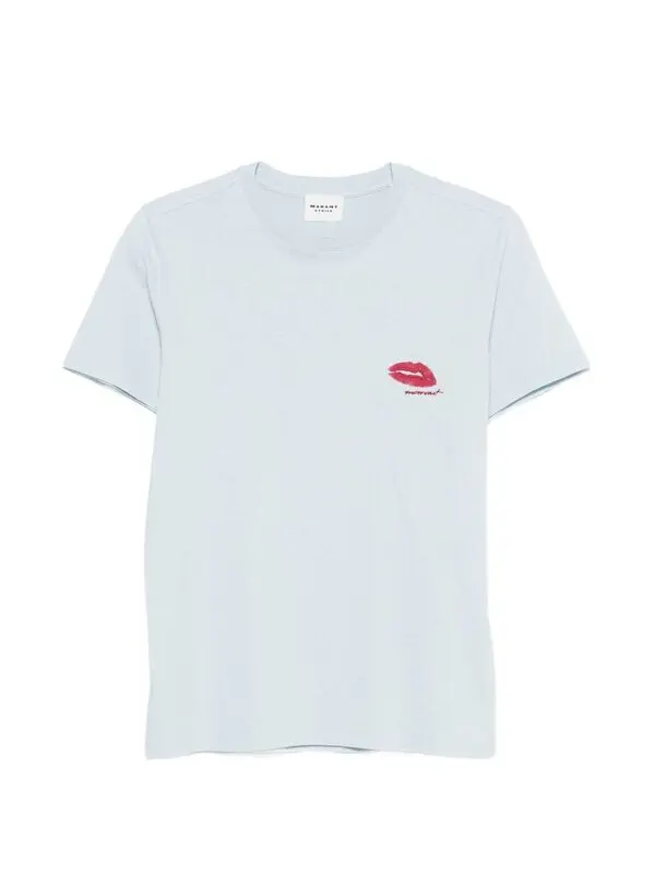 Isabel Marant Étoile Cotton Lip Motif T-shirt - Multicolor
