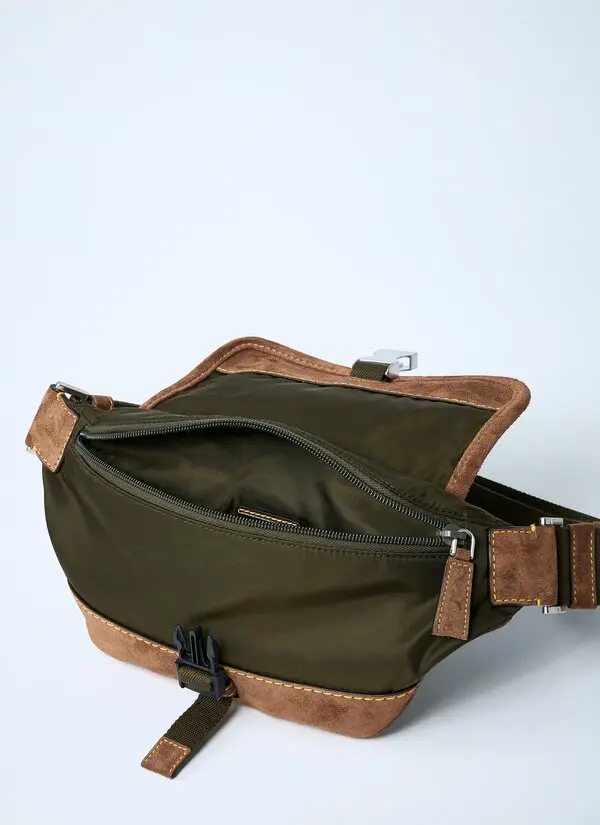 Prada Re-nylon And Suede Belt Bag