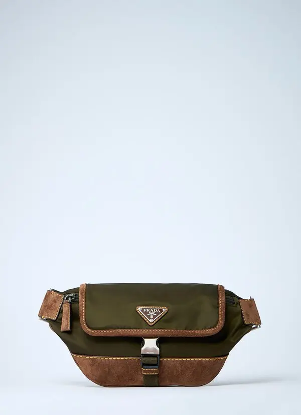 Prada Re-nylon And Suede Belt Bag