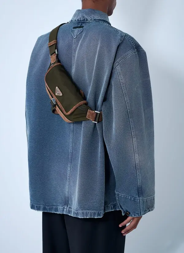 Prada Re-nylon And Suede Belt Bag