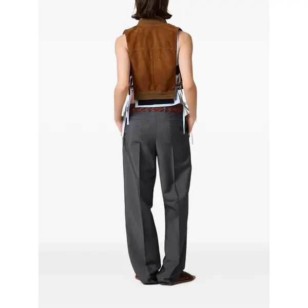 Miu Miu Grey Trousers Straight Trousers