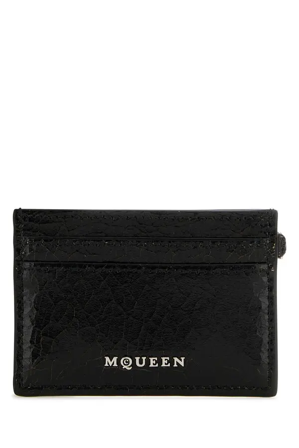 Alexander McQueen Leather Card Holder - Black