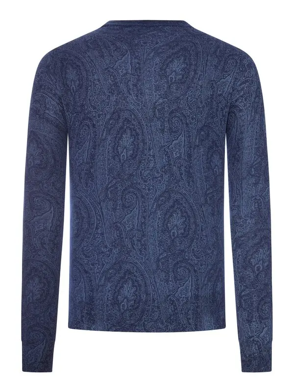 Etro Paisley Sweater In Silk And Cashmere Blend