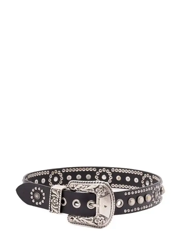 GOLDEN GOOSE Studded Leather Belt - Multicolor