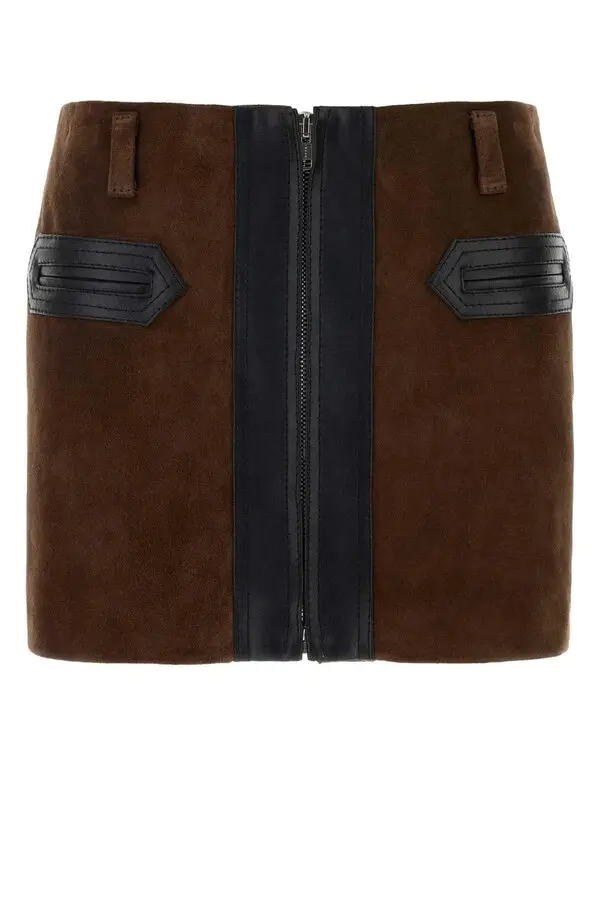 Marni Suede Mini Skirt - Brown