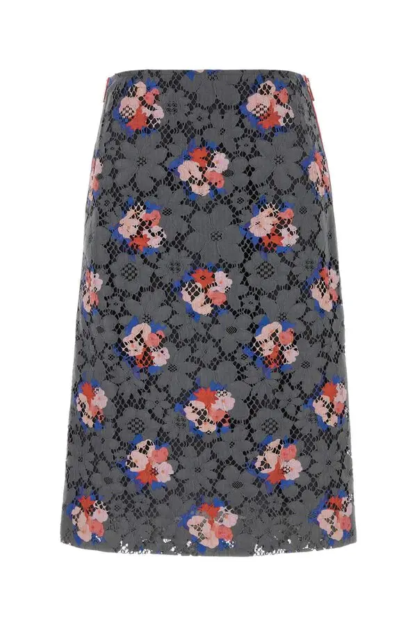 Fendi Printed Lace Skirt - Multicolor