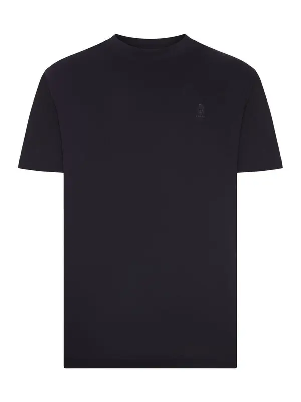 Prada Cotton T-shirt With Embroidered Logo