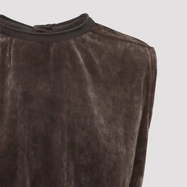 Rick Owens Subhuman Velvet Jersey Top - Brown