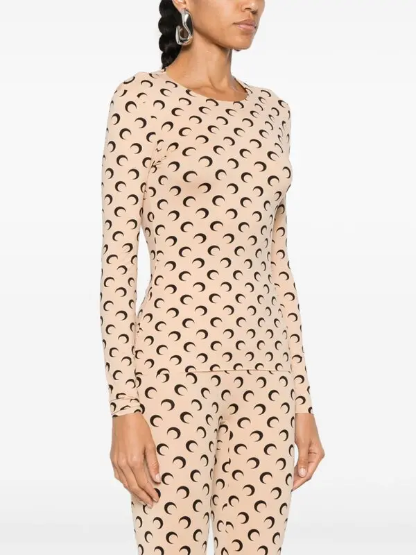 MARINE SERRE Moon Crewneck Top
