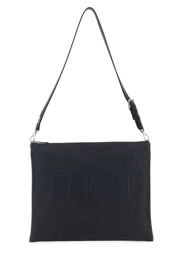 Fendi Midnight Leather After Roma Shoulder Bag
