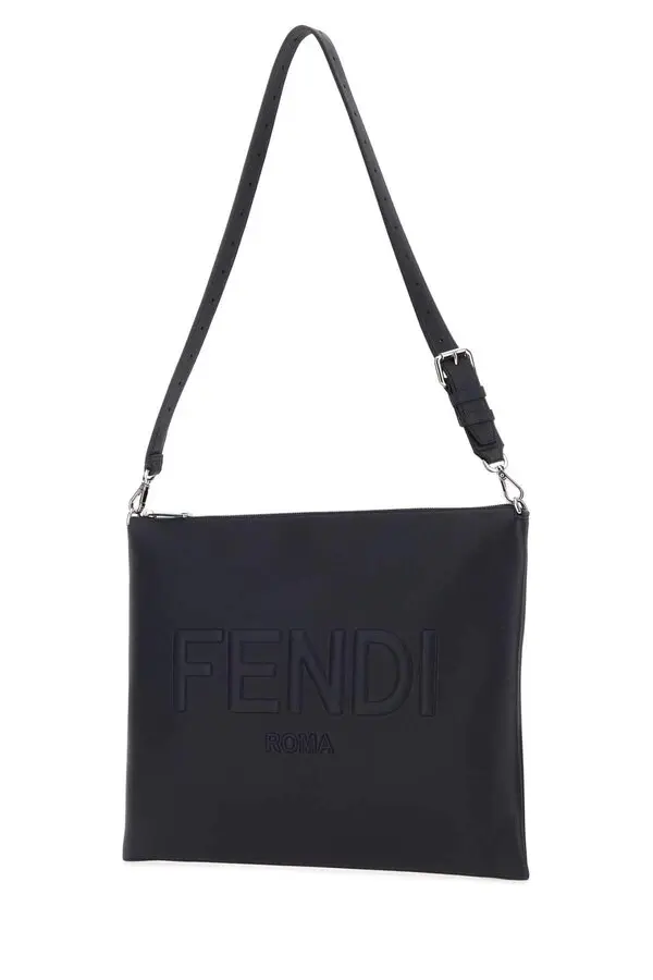 Fendi Midnight Leather After Roma Shoulder Bag