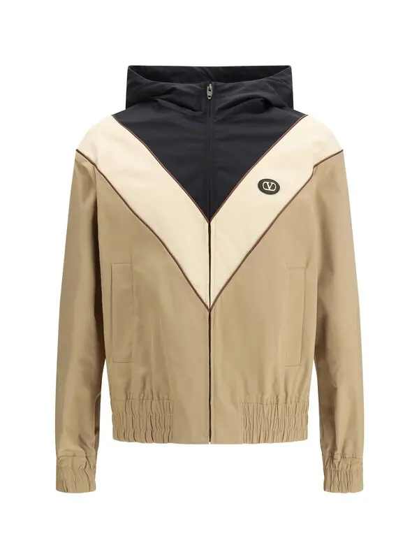 Valentino Garavani Nylon Hooded Windbreaker Jacket
