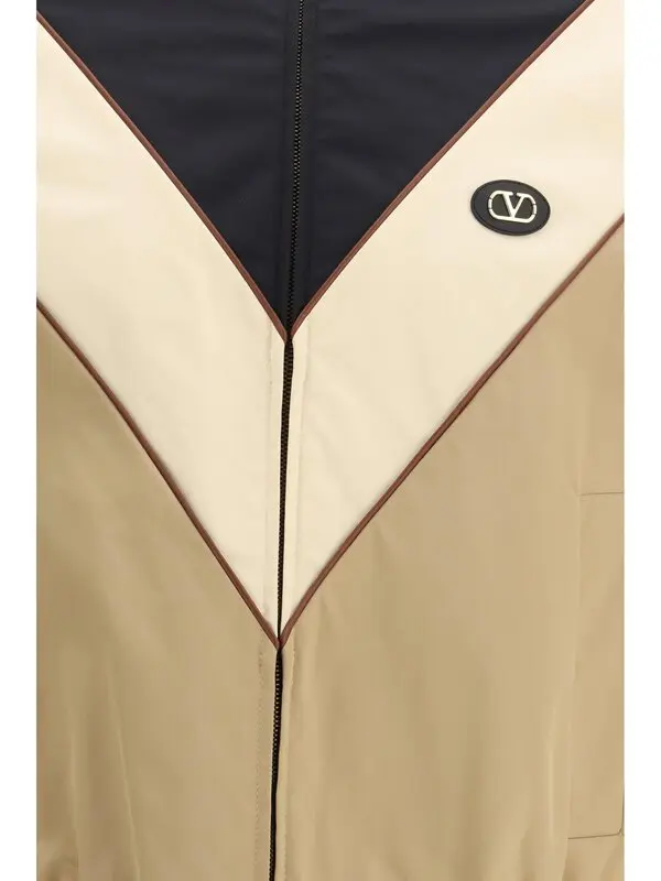 Valentino Garavani Nylon Hooded Windbreaker Jacket - Multicolor