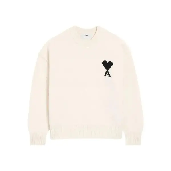 AMI Paris Neutrals Sweaters & Knitwear Jumpers