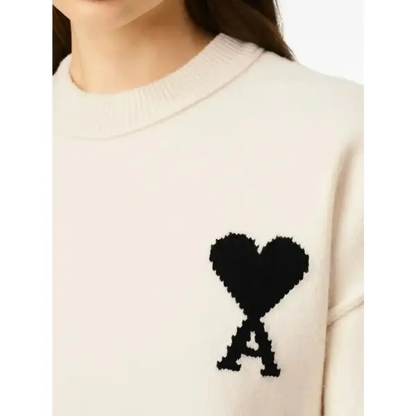 AMI Paris Neutrals Sweaters & Knitwear Jumpers