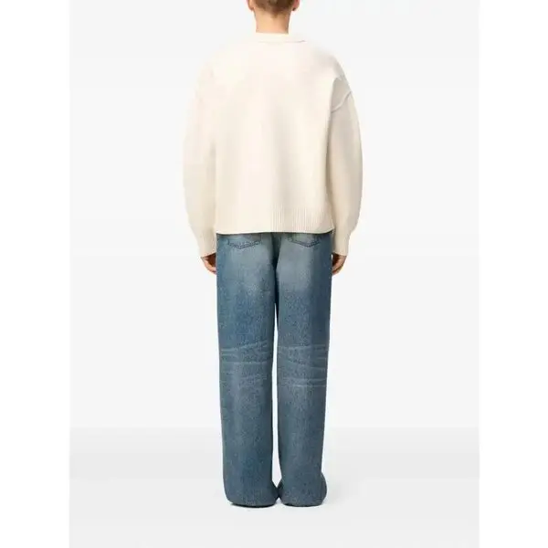 AMI Paris Merino Wool Intarsia Jumper