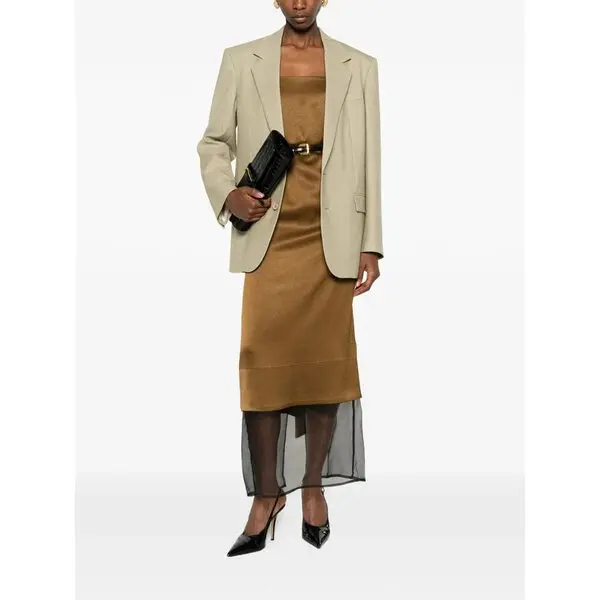 Saint Laurent Wool And Silk Blazer - Green