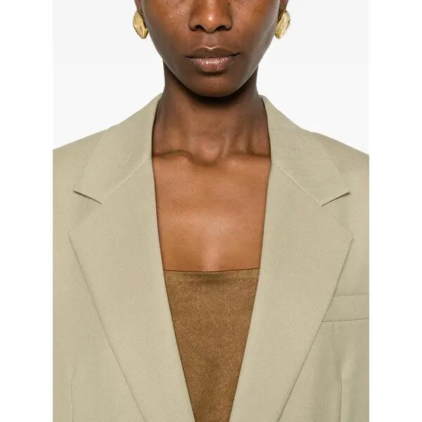 Saint Laurent Wool And Silk Blazer - Green