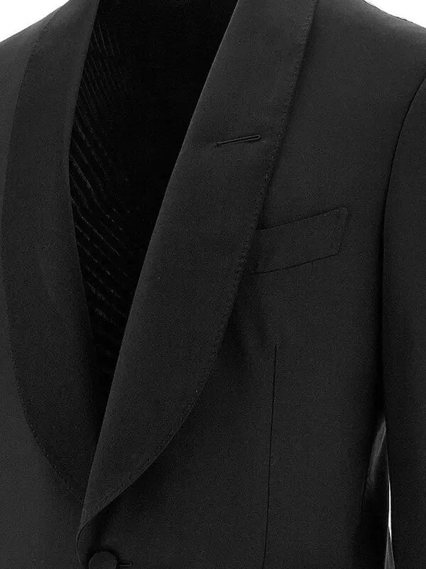 TOM FORD Stretch Virgin Wool Tuxedo With Satin Profiles