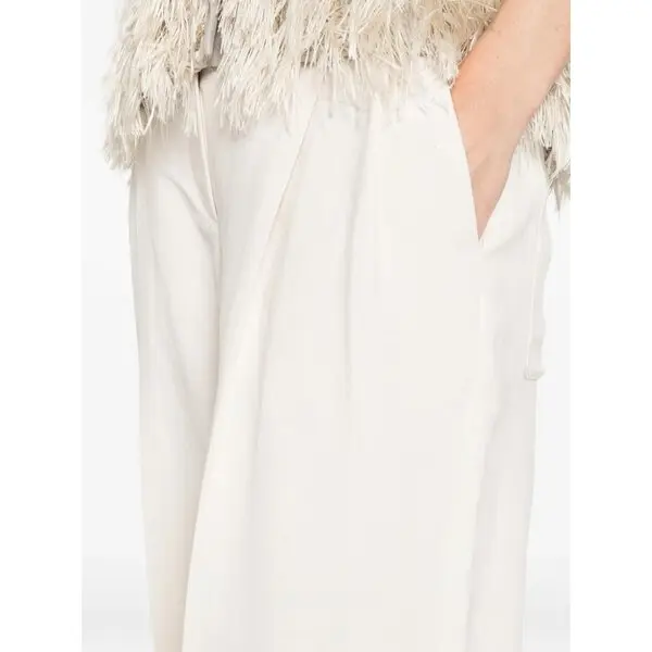 Brunello Cucinelli Wide Leg Cropped Trousers