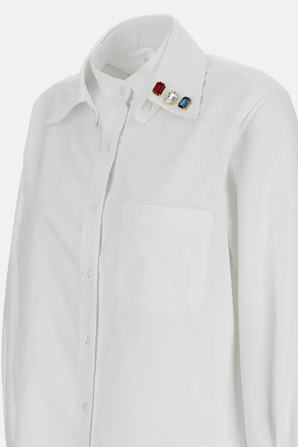 Thom Browne Swarovski Embellished Cotton Shirt