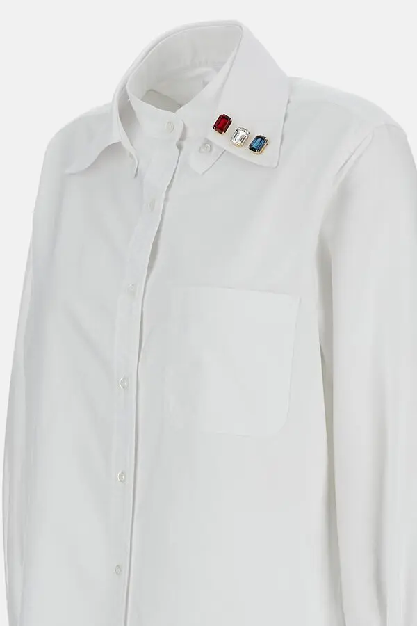 Thom Browne Swarovski Embellished Cotton Shirt - Multicolor
