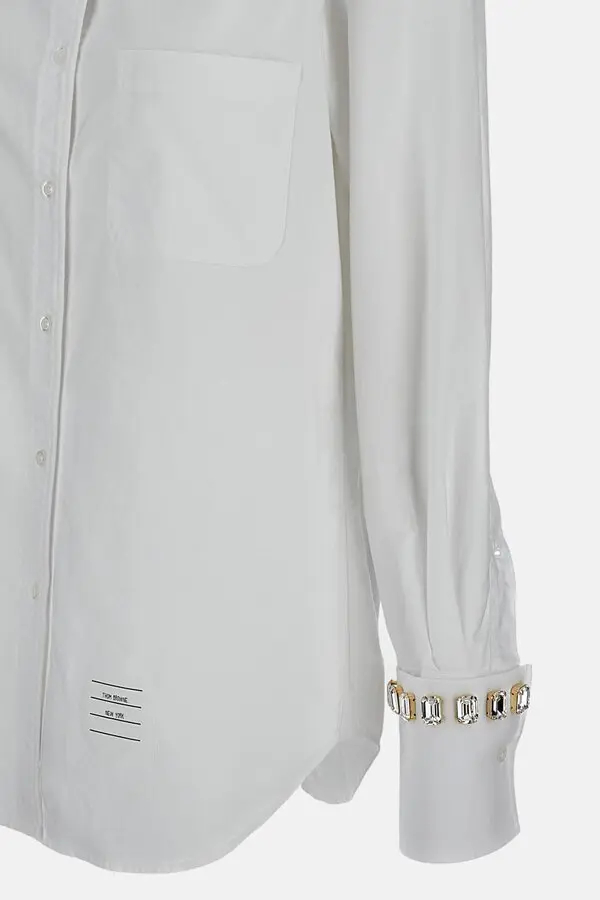 Thom Browne Swarovski Embellished Cotton Shirt - Multicolor