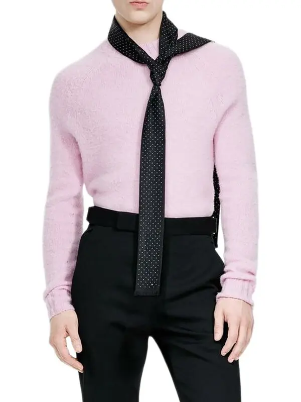 TOM FORD Micro Polka Dot Foulard - Black