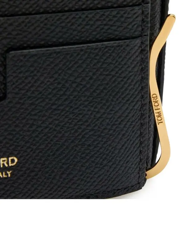 TOM FORD Hammered Leather Wallet With Money Clip