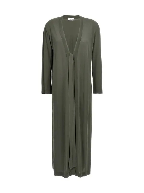 P.a.r.o.s.h Roux Viscose Blend Long Cardigan - Green