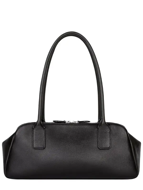 COURREGES Leather Shoulder Bag - Black