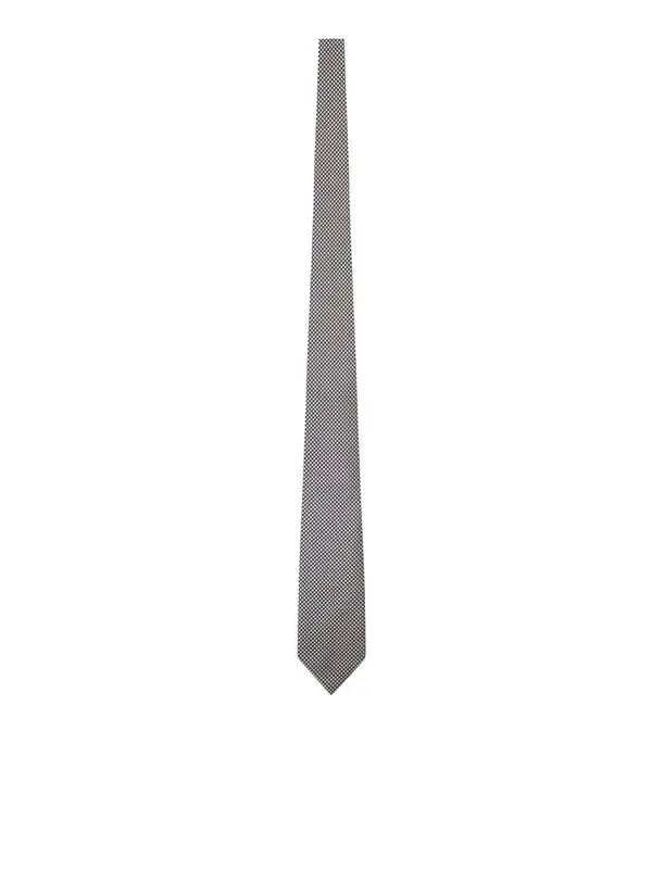 TOM FORD Silk Tie With Geometric Pattern