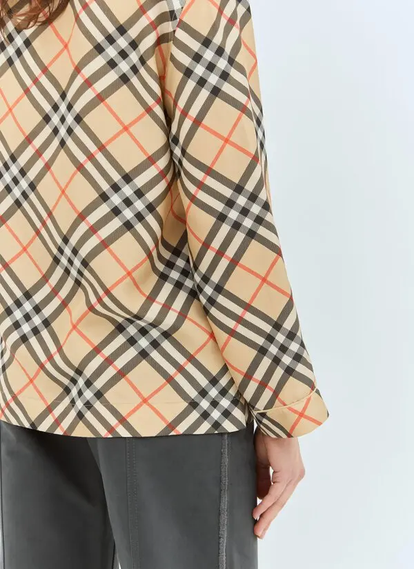 Burberry Check Silk Pyjama Shirt