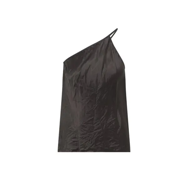 Rick Owens One Shoulder Slip Top - Brown
